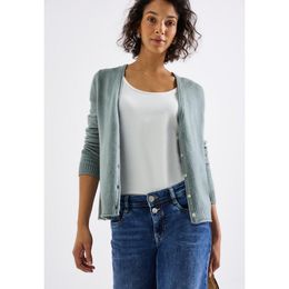 Street One Damen Street One Cardigan mit V-Ausschnitt blau 36