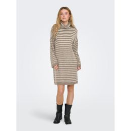 Only Damen Only &raquo;ONLTALIO LS STRIPE ROLLNECK DRESS BF KNT&laquo; braun XS (34), N-Gr