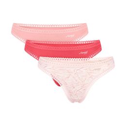 Sloggi Damen Sloggi String &raquo;GO Crush String C3P&laquo; 3er Pack, mit Spitzendetails XXL
