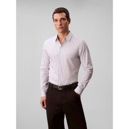 Calvin Klein Herren Businesshemd &raquo;LS MULTI STRIPE STRETCH SLIM SHI&laquo; Mit Rundhalsausschnitt, slim fit grau L, N-Gr