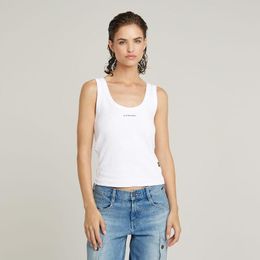 G-Star Raw G-Star Damen G-STAR Tanktop &raquo;Slim Rib Tank&laquo; mit Markenschriftzug auf der Brust wei&szlig; L (40)