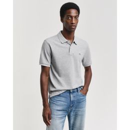 Gant Herren &raquo;REG EMB ARCHIVE SHIELD POLO&laquo; Mit Schlitzen an der Seite grau 4XL