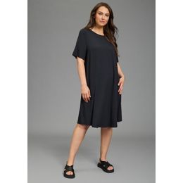 Laura Scott Curve Damen Laura Scott CURVE Jerseykleid aus Single Jersey, elastische Viskosemischung, knielange A-Linie 46, N-Gr