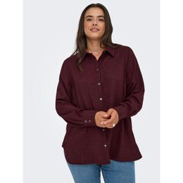 Only Carmakoma Damen Only CARMAKOMA Hemdbluse &raquo;CARBAY LS SHIRT WVN BF&laquo; rot 44