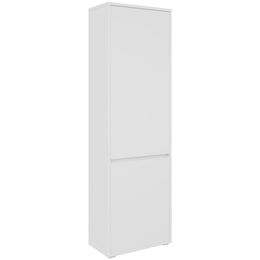 Xora Garderobenschrank Liv, Wei&szlig;, Holzwerkstoff, 2 F&auml;cher, 60x195x33.8 cm, Garderobe, Garderobenschr&auml;nke, Garderobenschr&auml;nke