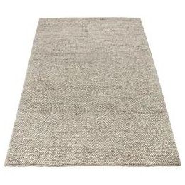Wollteppich OTTO HOME "Wolly, Wolle" Gr. 5, beige (sand), B:200cm H:14mm L:200cm, Wolle, Teppiche, handgewebt, Handweb Teppiche, Wohnzimmer, Schlafzimmer, Esszimmer