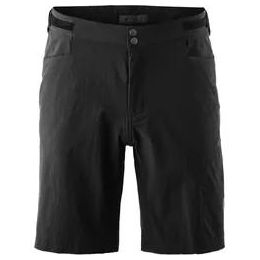 Fahrradhose Gonso "Adventure Shorts M", Herren, Gr. 5XL, Normalgr&ouml;&szlig;en, schwarz, 90% Polyamid, 10% Elasthan, Hosen Fahrradhose, Herren Radhose mit einkn&ouml;pfbarer Radunterhose mit Sitzpolster