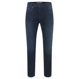 Slim-fit-Jeans MAC "Arne-Pipe light", Herren, Gr. 36, L&auml;nge 32, tiefblau od schwarz, Denim/Jeans, Obermaterial: 88% Baumwolle, 9% Elastomultiester, 3% Elasthan, figurbetont kn&ouml;chellang, Jeans Slim-fit-Jeans, schmaler figurbetonender Schnitt