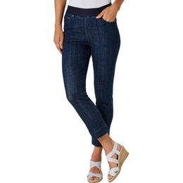 CREATION L PREMIUM Damen Schlupfjeans im Materialmix mit Baumwolle und Lyocell dark blue Gr&ouml;&szlig;e 38