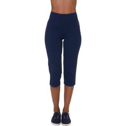 Damen Sporthose in Capri-L&auml;nger marine-pink Gr&ouml;&szlig;e 44/46