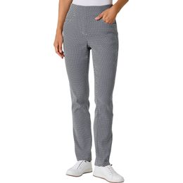 CREATION L PREMIUM Damen Bengalinhose mit Dehnbund marine-wei&szlig;-gemustert Gr&ouml;&szlig;e 20