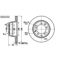 ATE Bremsscheibe 24.0120-0112.1 hinten rechts links bel&uuml;ftet 289mm f&uuml;r PORSCHE 92835204102 94435204102