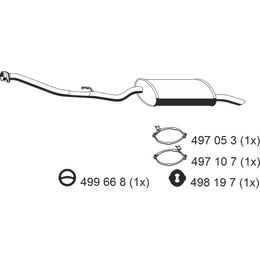 Ernst Endschalld&auml;mpfer 273138 f&uuml;r BMW 18111719202