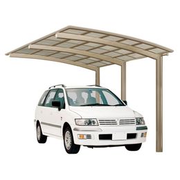 XIMAX Aluminium Carport Portoforte Edelstahl Optik Unterstand, 75 kg/m&sup2;, 2704 mm,4954 mm