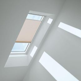 Velux Plissee Leinen 1275, CK02, GGU,Manuell,Velux,wei&szlig;e Schiene