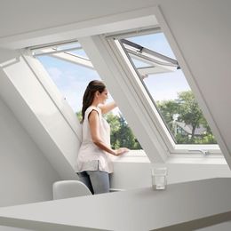 Velux Dachfenster GPU 0066 Klapp-Schwingfenster Kunststoff ENERGIE PLUS, 55x98 cm (CK04)
