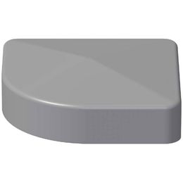 GroJa Ersatzkappe f&uuml;r variablen Alu-Eckpfosten Silbergrau, 7x7 cm