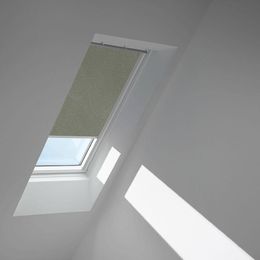 Velux Verdunkelungsrollo Olivebeige gepunktet 4575, C02, Aluminiumschiene,GGU,Manuell,Velux
