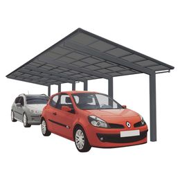 XIMAX Aluminium Carport Linea Tandem Schwarz Unterstand, 75 kg/m&sup2;, 2726 mm,9826 mm
