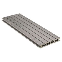 NATURinFORM WPC-Terrassendiele 21x140 mm DIE KOMPAKTE plus Wabenprofildiele graphitgrau, 3000 mm