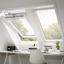 Velux Dachfenster GGL 2084 Schwingfenster Holz ENERGIE wei&szlig; Fenster, 55x78 cm (CK02)