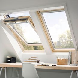 Velux Dachfenster GGL 3062 Schwingfenster Holz/Kiefer ENERGIE SCHALLSCHUTZ Fenster, 55x78 cm (CK02)