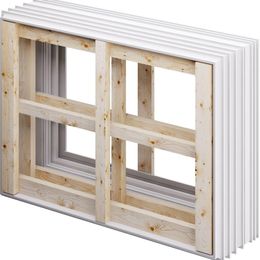 Aco Therm 3.0 Leibungsrahmen Standard f&uuml;r Ortbeton und Mauerwerk mit Holzaussteifung komplett, 20 cm, 75x50 cm