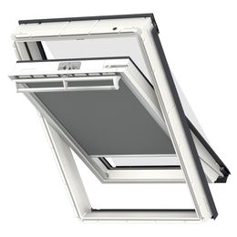 Velux Vorteils-Set Hitzeschutz Plus DOP Manuell Uni Grau/Schwarz 0705, C02, GGU,Manuell,Velux,wei&szlig;e Schiene und Haltekrallen