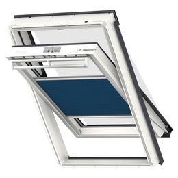 Velux Vorteils-Set Hitzeschutz Plus FOP Manuell Uni Blau/Schwarz 1156, CK02, Alu-Schiene und Haltekrallen,GGU,Manuell,Velux