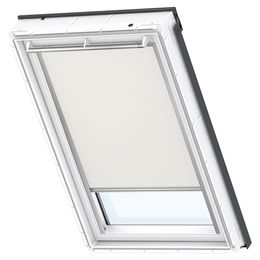 Velux Verdunkelungsrollo Uni Beige 1085, C02, GGU,Manuell,Velux,wei&szlig;e Schiene