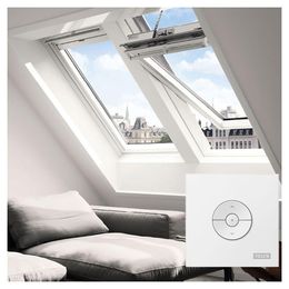 Velux INTEGRA Dachfenster GGL 206621 Elektrofenster Holz/Kiefer wei&szlig; lackiert ENERGIE PLUS Fenster, 55x78 cm (CK02)