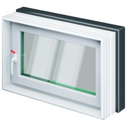 Aco Therm 3.0 Leibungskellerfenster HWD-S plus - Sanierung Hochwasserdicht mit 3-fach WSG, Anschlag links, 75x50 cm,ab 24 cm