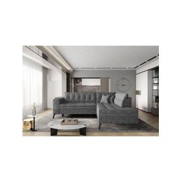 MF Design Lenny Recamiere Rechts in Anthrazit - (L) 210 x (B) 260 x (H) 93 cm | Gr.: onesize