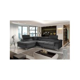 MF Design Eduardo Recamiere Links in Anthrazit - (L) 202 x (B) 275 x (H) 88 cm | Gr.: onesize