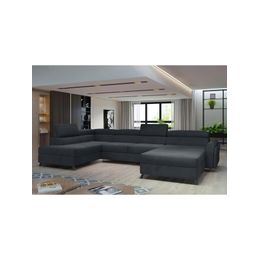 MF Design Joseppe Recamiere Links in Anthrazit - (L) 200 x (B) 360 x (H) 92 cm | Gr.: onesize
