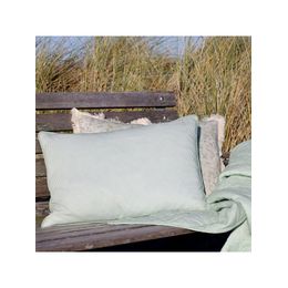 Chic Antique Kissenbezug Aix mit Vintage Streifenmuster aus 50x35 cm in gr&uuml;n | Gr.: onesize