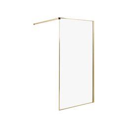 Beliani Duschwand WASPAM in Transparent/Gold - (W) 100 x (H) 190 x (L) 100 cm | Gr.: onesize