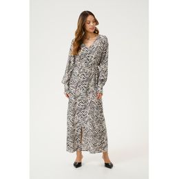Kaffe Kleid KAjodie Loose fit in Black Oyster/Moonstruck Animal | Gr.: 46