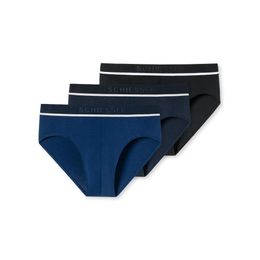 Schiesser Slip 3er Pack in Schwarz/Blau | Gr.: M