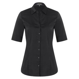 More & More More & More klassische 1/2 Arm Baumwollstretchbluse in black | Gr.: 34