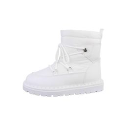 Ital-Design Stiefelette in Wei&szlig; | Gr.: 36