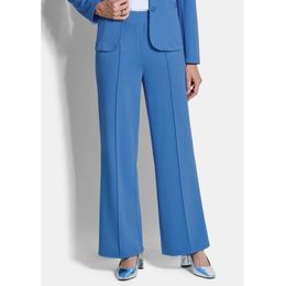 GOLDNER Kurzgr&ouml;&szlig;e: Jersey-Hose mit Biesen in blau | Gr.: 20