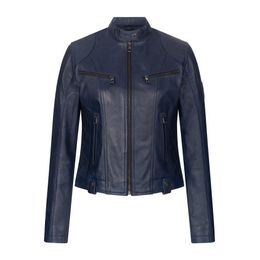 Rock Creek Lederjacke in Dunkelblau | Gr.: XS