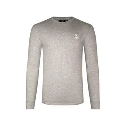 SikSilk Langarmshirt Essentials in Grey Marl | Gr.: S