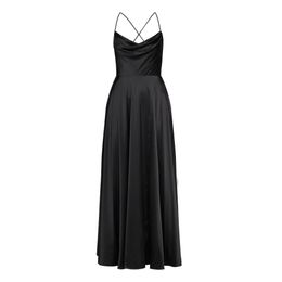 Vera Mont Abendkleid mit Wasserfallausschnitt in Schwarz | Gr.: 36
