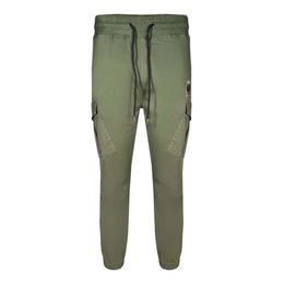 SikSilk Cargohose Slim Fit Cargos in Khaki Green | Gr.: XXL