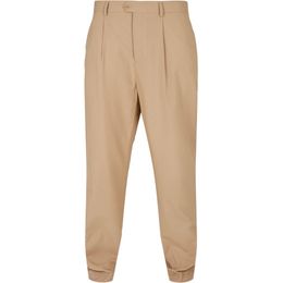 Urban Classics Stoffhose / Chino STRAIGHT PLEAT FRONT regular/straight in Beige | Gr.: W36
