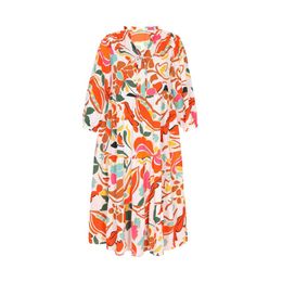 Joella Women Plus Size Dress in MULTICOLOR ORANGE | Gr.: XL