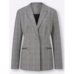 CR&Eacute;ATION L creation L Blazer in schwarz-wei&szlig;-kariert | Gr.: 36