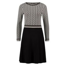 Zero Strickkleid grafisches Muster in BlackCream | Gr.: 36